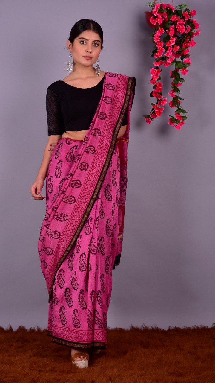 Hand Block Printed Sarees From Shalvi Fashion
