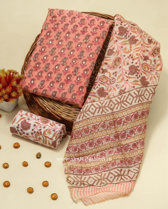 Hand Block Print Suits Dress Material for women- Shalvi Fashion Home ...