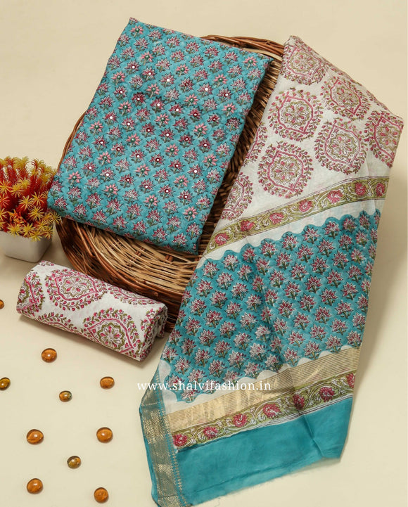 Hand Block Print Suits Dress Material for women- Shalvi Fashion Home ...